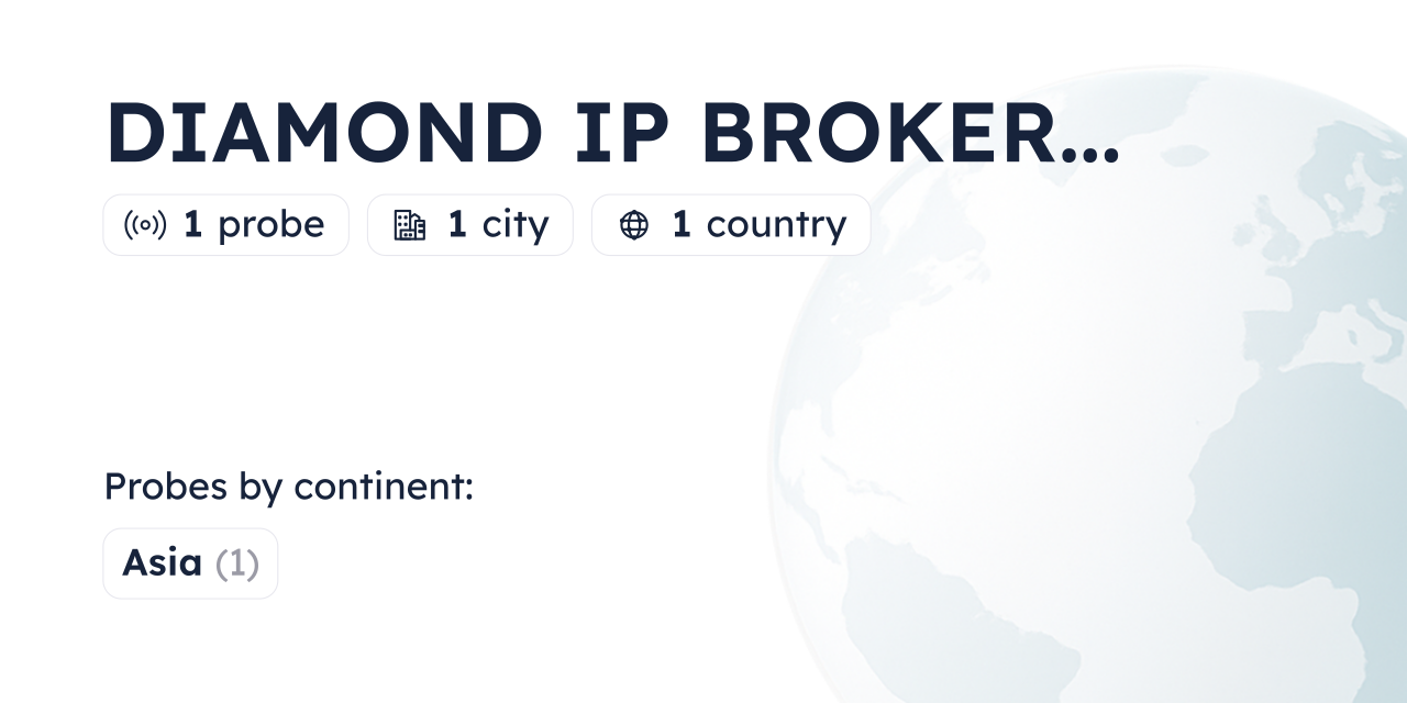 Diamond Ip Brokers Fzco Looking Glass - Globalping