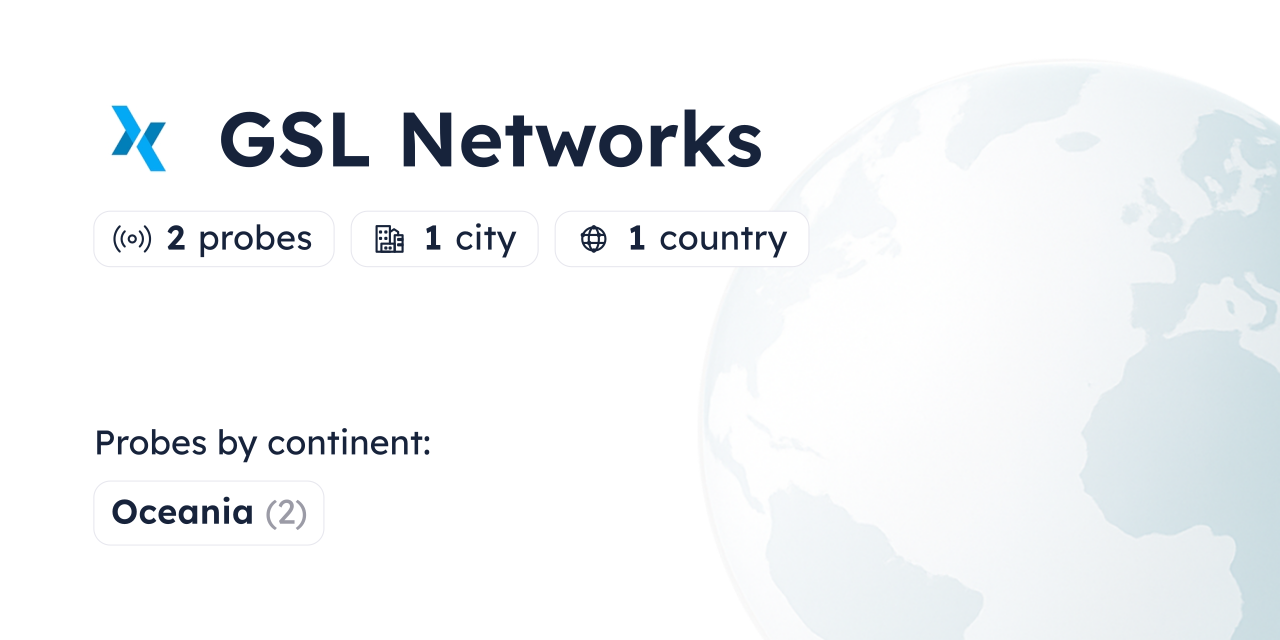 Gsl Networks Looking Glass - Globalping