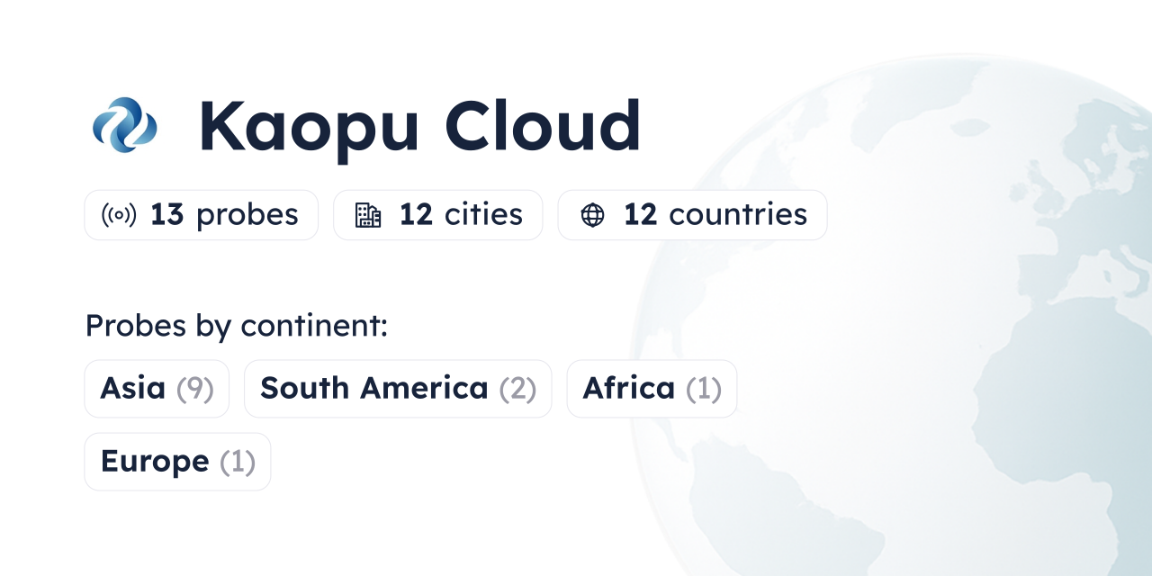 Kaopu Cloud Looking Glass - Globalping