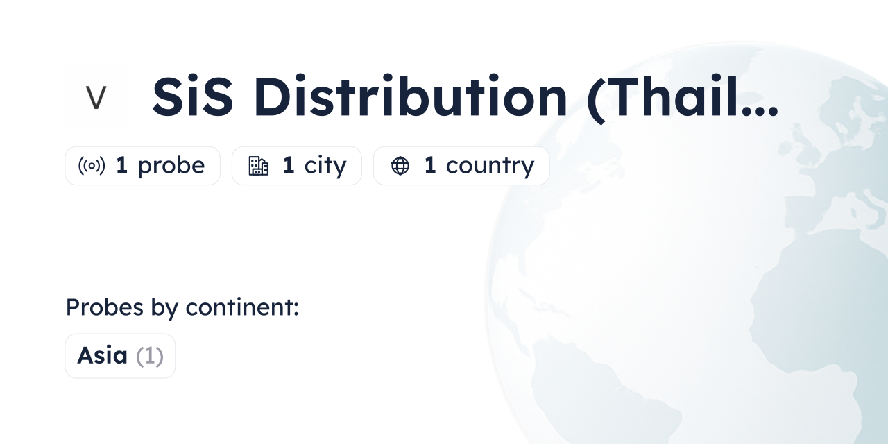 Sis Distribution Thailand Looking Glass - Globalping